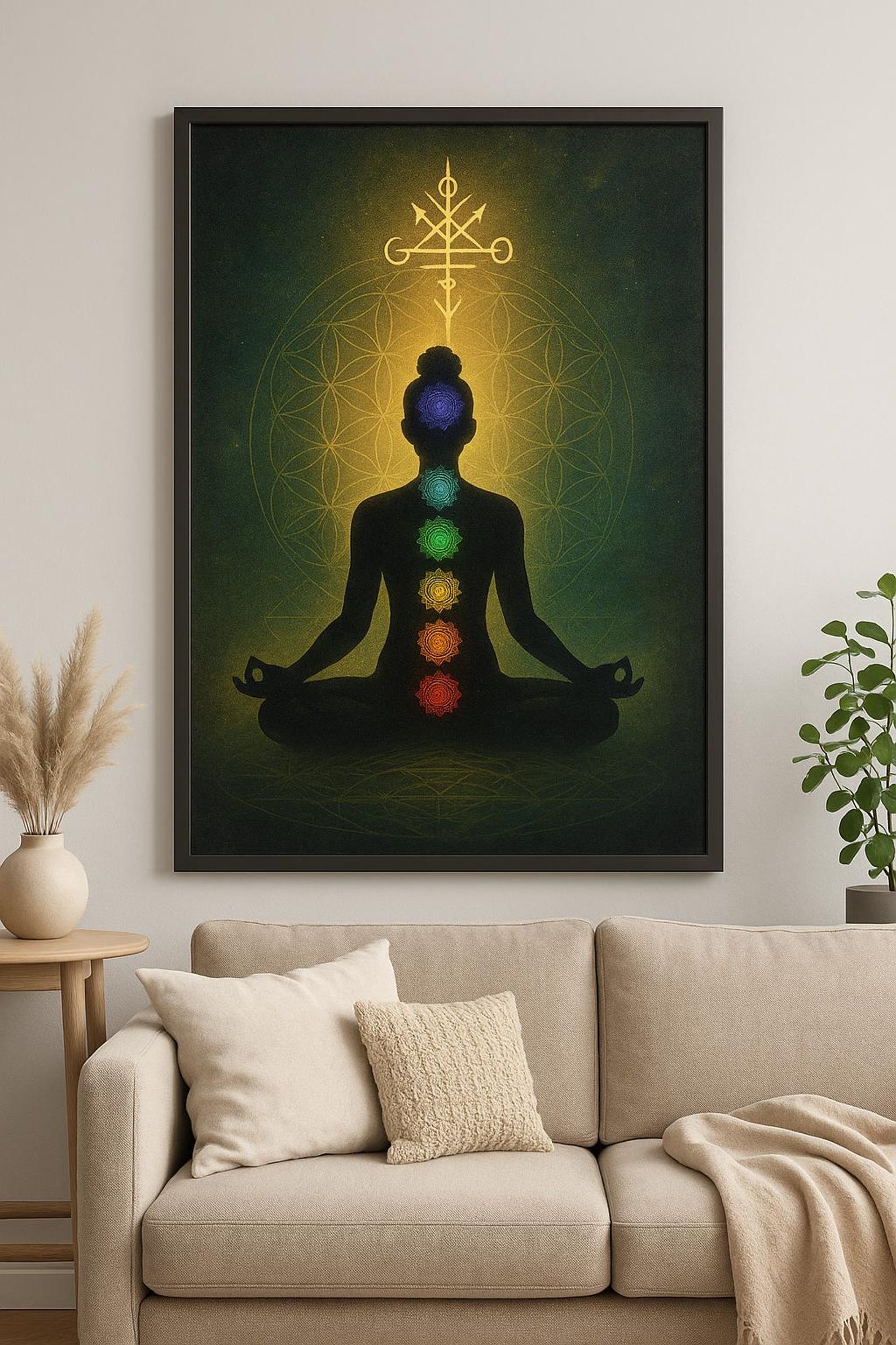 Chakra Meditation Wall Art Printable | Abundance & Wealth Sigil ...