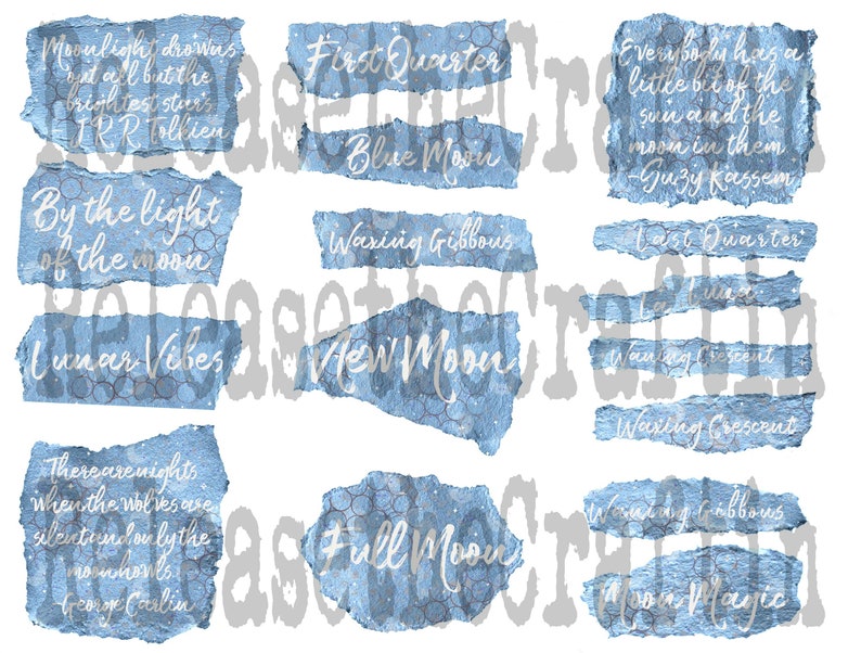 Moon Phases Word Sheet – Printable Book of Shadows (digital Download ...