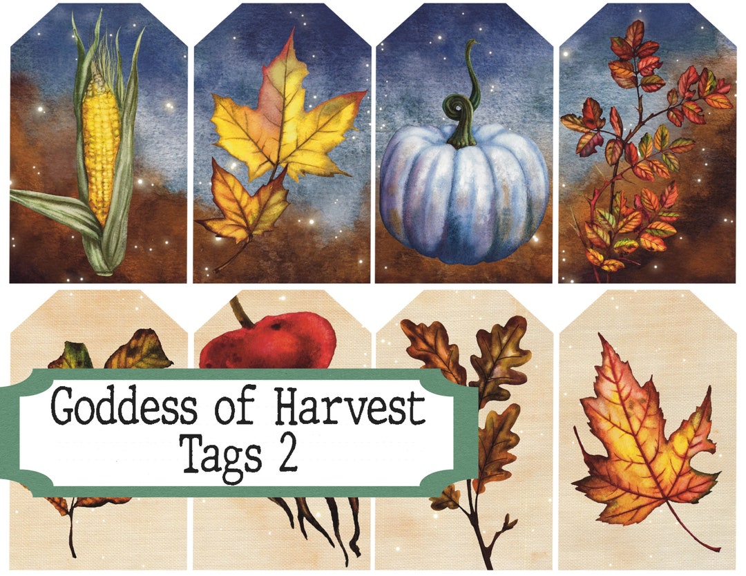 Autumn Harvest Tags – Printable Grimoire Ephemera (digital Download) - Etsy
