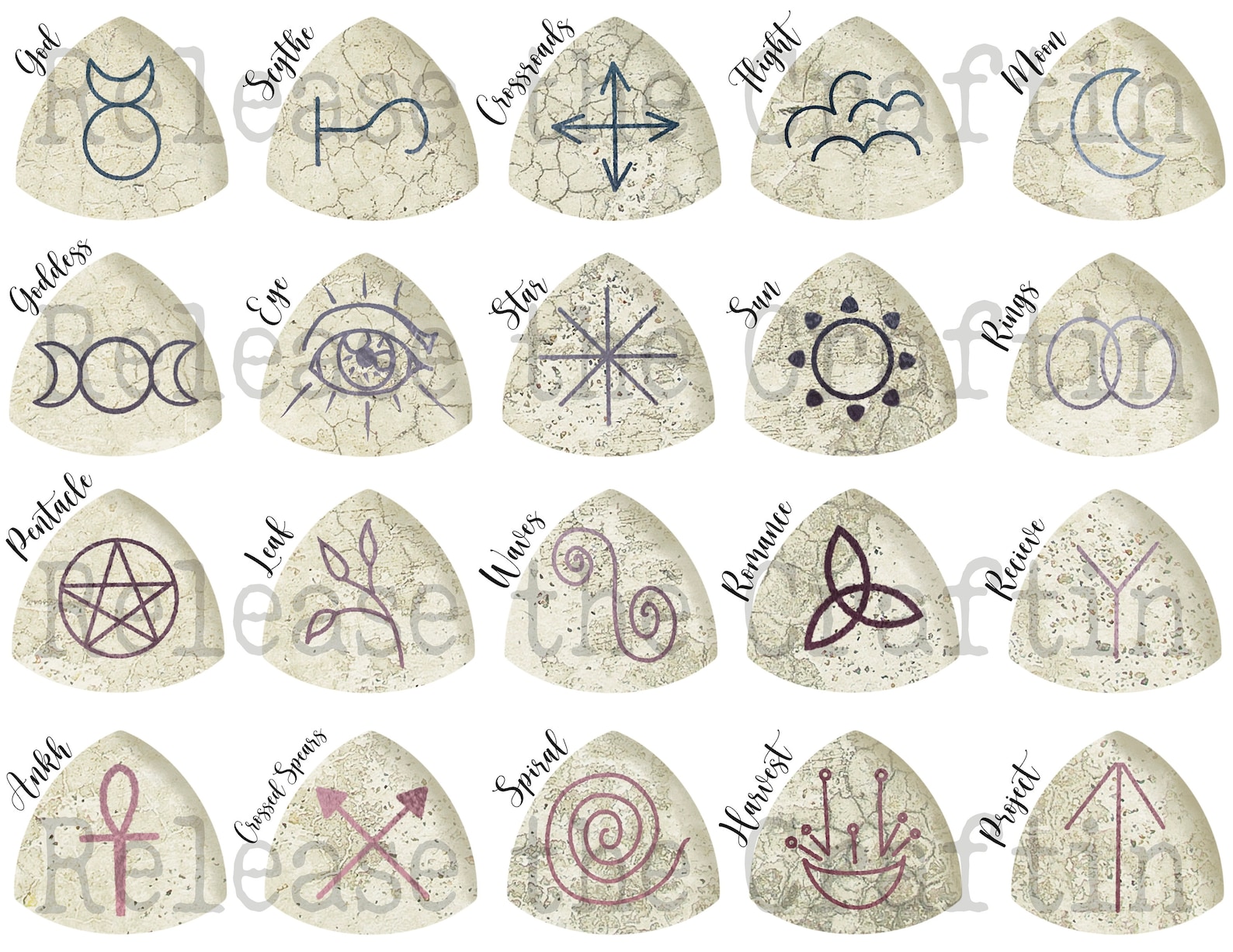 Witches Runes Printable Journal Embellishment - Etsy