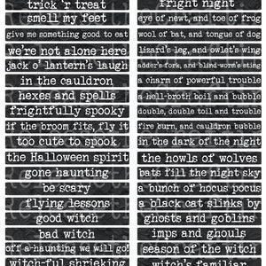 Halloween Snippets Word Sheets - Haunted - Ghosts - Printable Journal ...