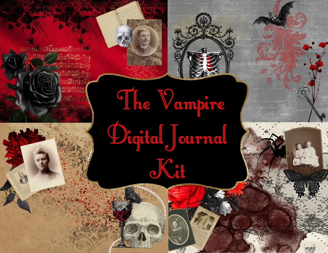 Gothic Vampire Journal Kit – Printable Journal Pages (digital Download ...