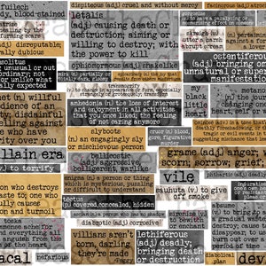 My Villain Era Word Sheet - Printable Journal Embellishment ...