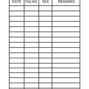 Calving Printable Log Book, Calf Records, Livestock Records, Cow Calf ...