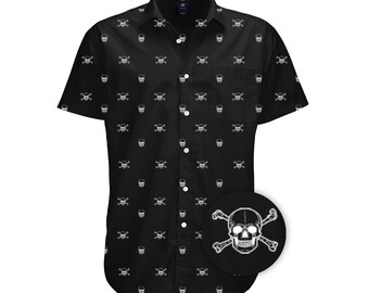 Skeleton Button up Shirt - Etsy