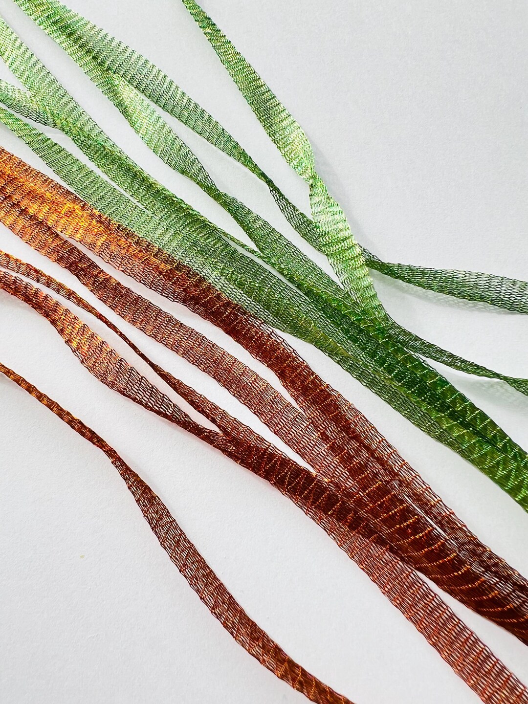 Vintage Italian Titanium Micro Wire Mesh Ribbon – 6mm Peridot Copper - Etsy
