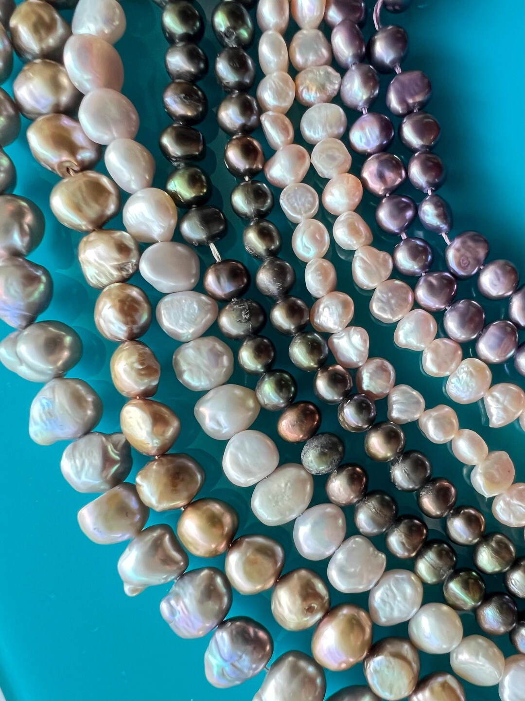 Rare Vintage Amazing Natural Multi-size & Color Potato Pearl Beads ...