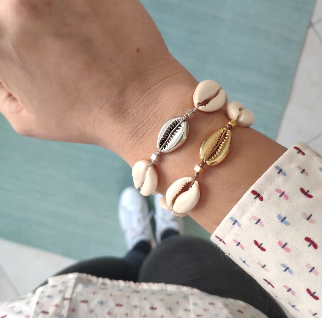 Cowrie Shell Bracelets Cowrie Shell Jewelry Summer Jewelry | Etsy