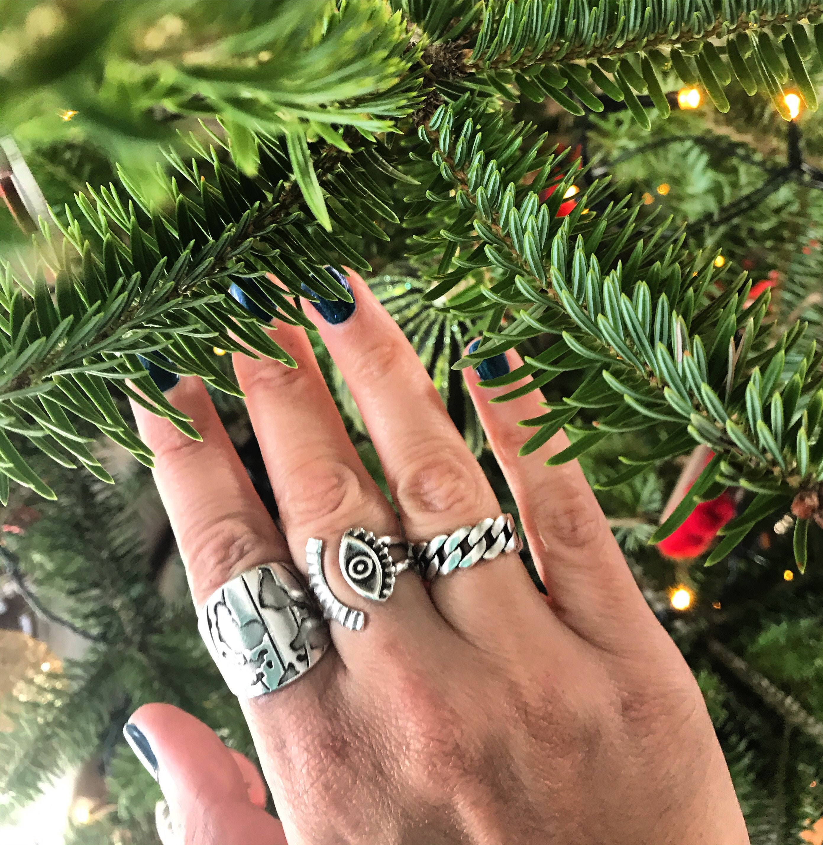 Statement Silver Earth Ring World Map Unisex Ring Silver - Etsy