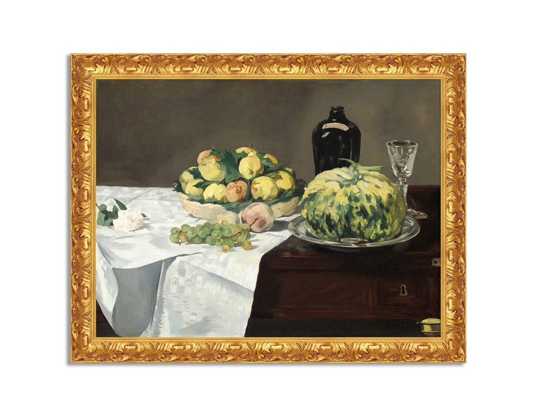 Print on Canvas With Painted Effect With Classic Gold Wooden Frame ...