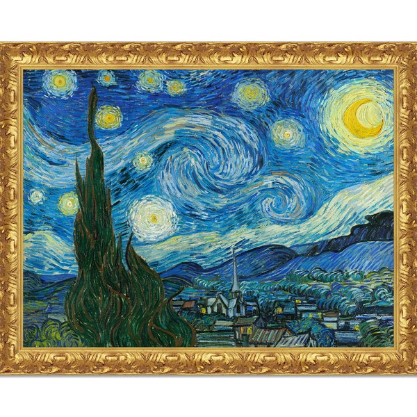 Monet Starry Night Print - Etsy