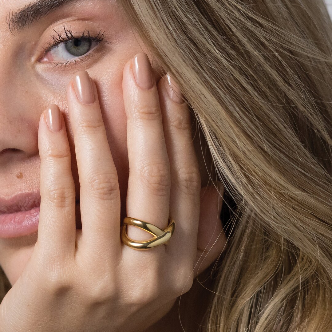 Gold Geometric Shape Ring for Women Dainty Ring, Gold Filled Ring, Tiny ...