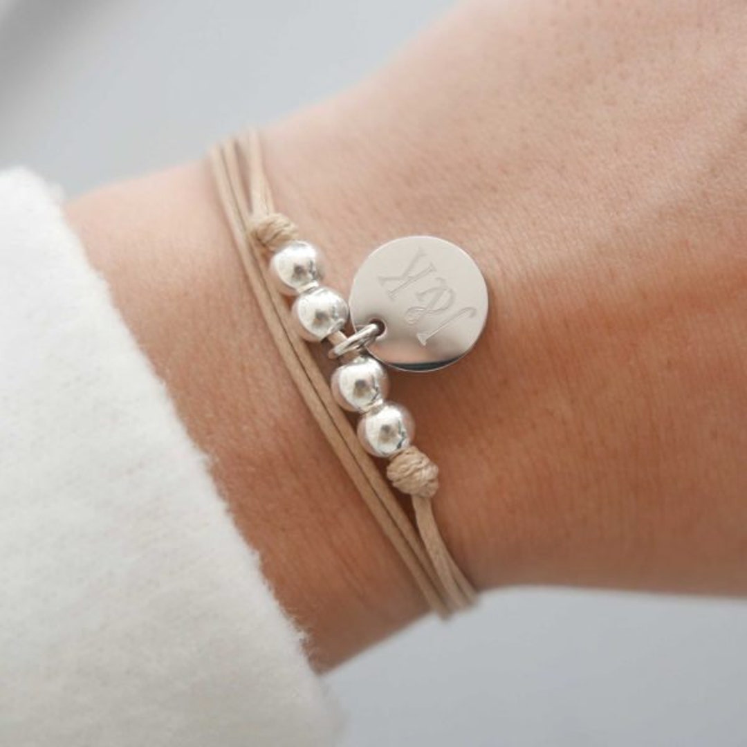 Personalized Coin Bracelet Custom Circle Bracelet for Women - Etsy