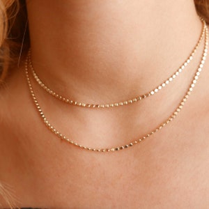 Double Layer Gold Necklace Set, Two Strand Choker, Multi Strand ...