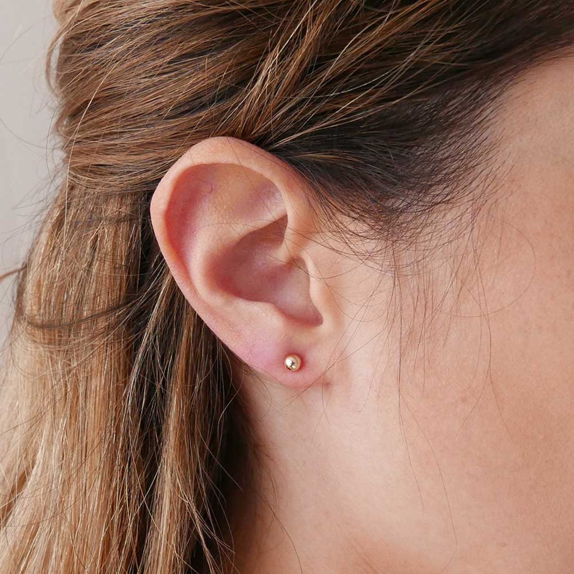 Gold Ball Studs Simple Gold Studs Minimal Studs Dainty - Etsy