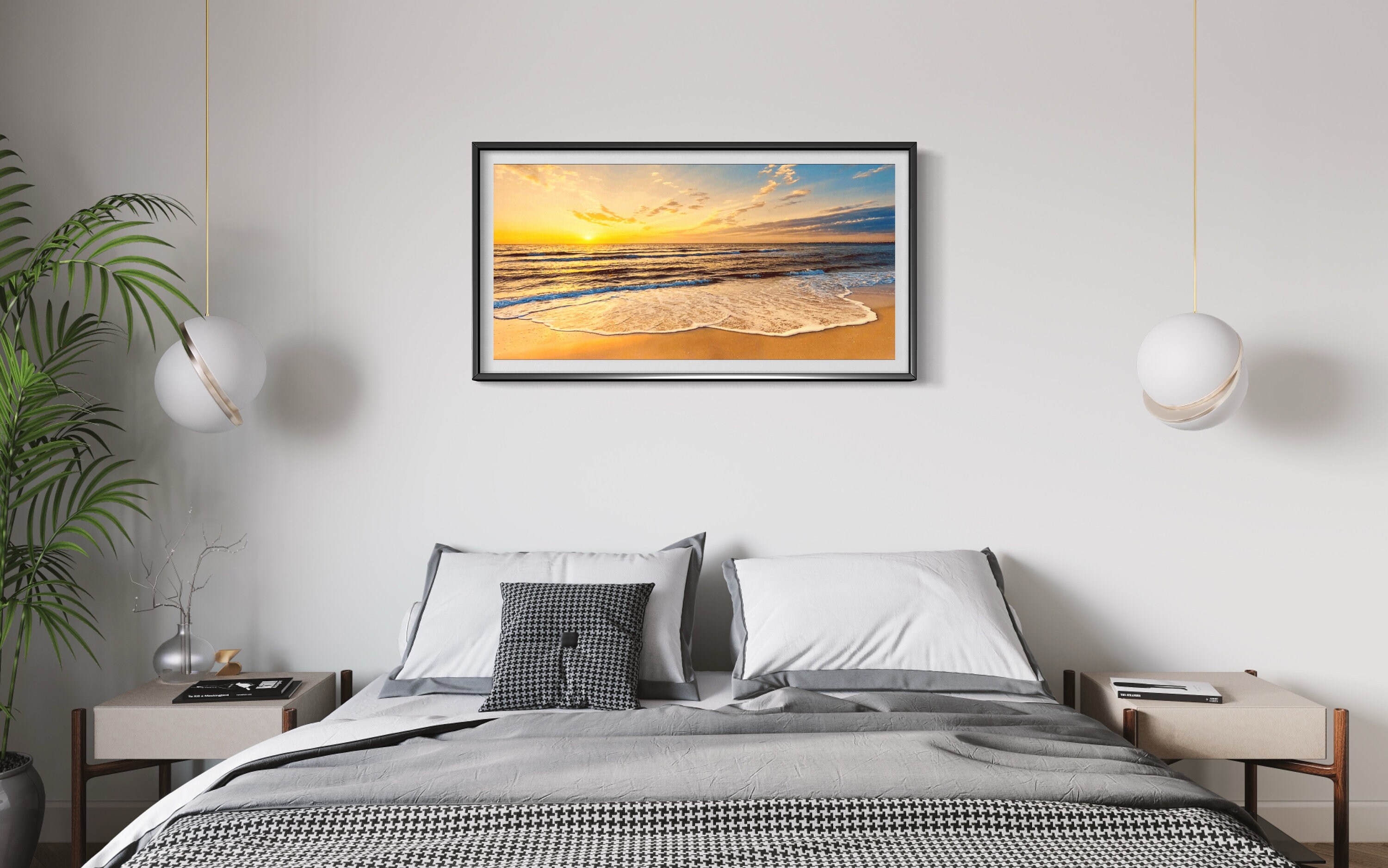 Beach Poster Print Sea Landscape Nautical Photo Coastal Canvas Print ...