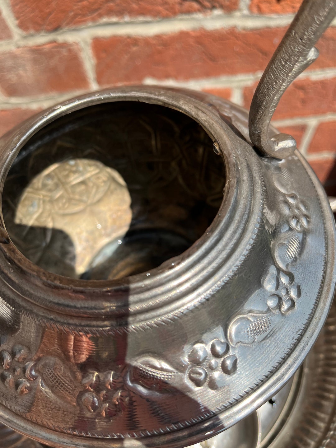 Silver Plate Antique Moroccan Hand Washing Basin and Kettle - Etsy