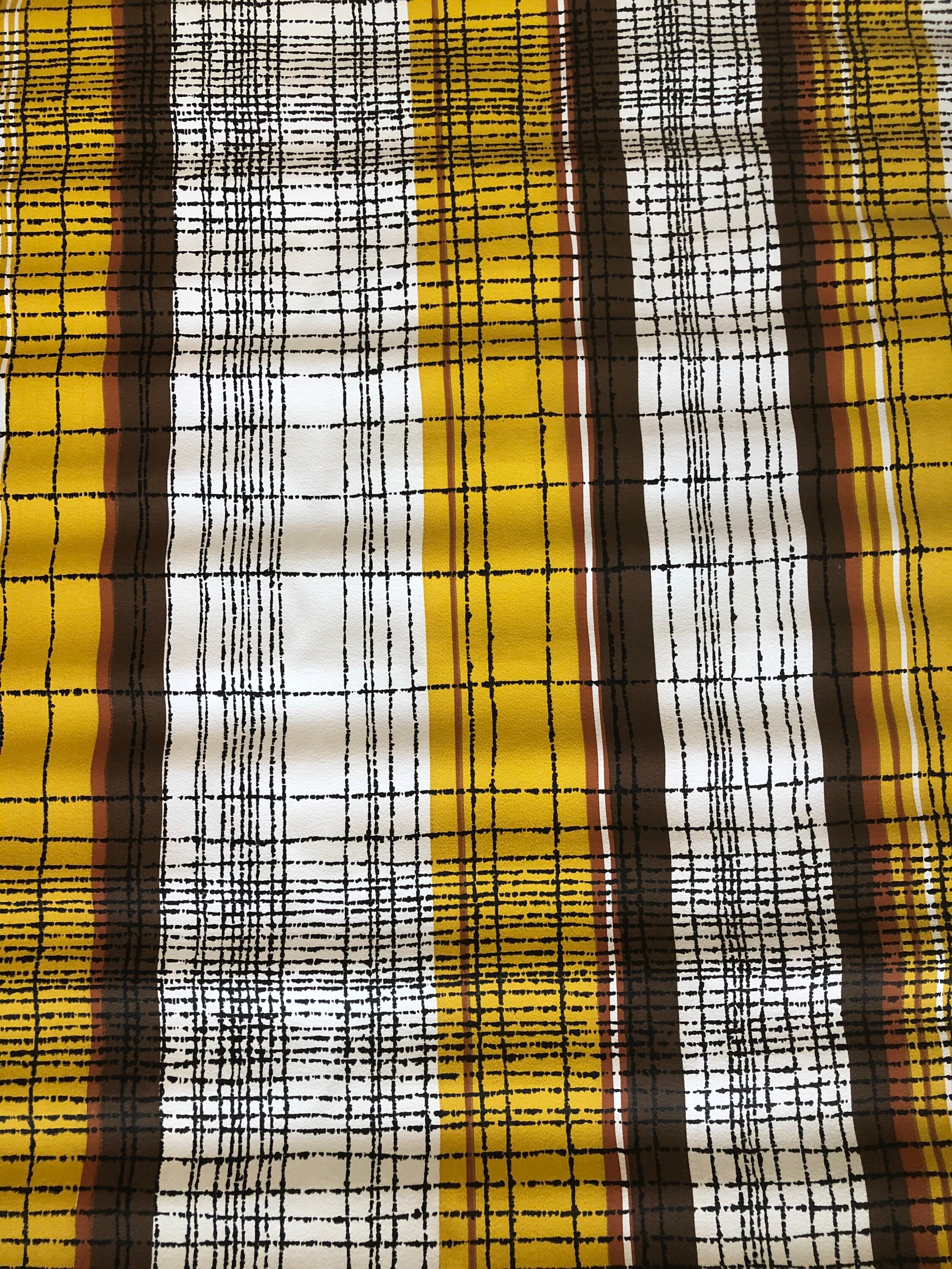 1960s Abstract Wallpaper Roll 15 Ft Brown Yellow Cream Black - Etsy