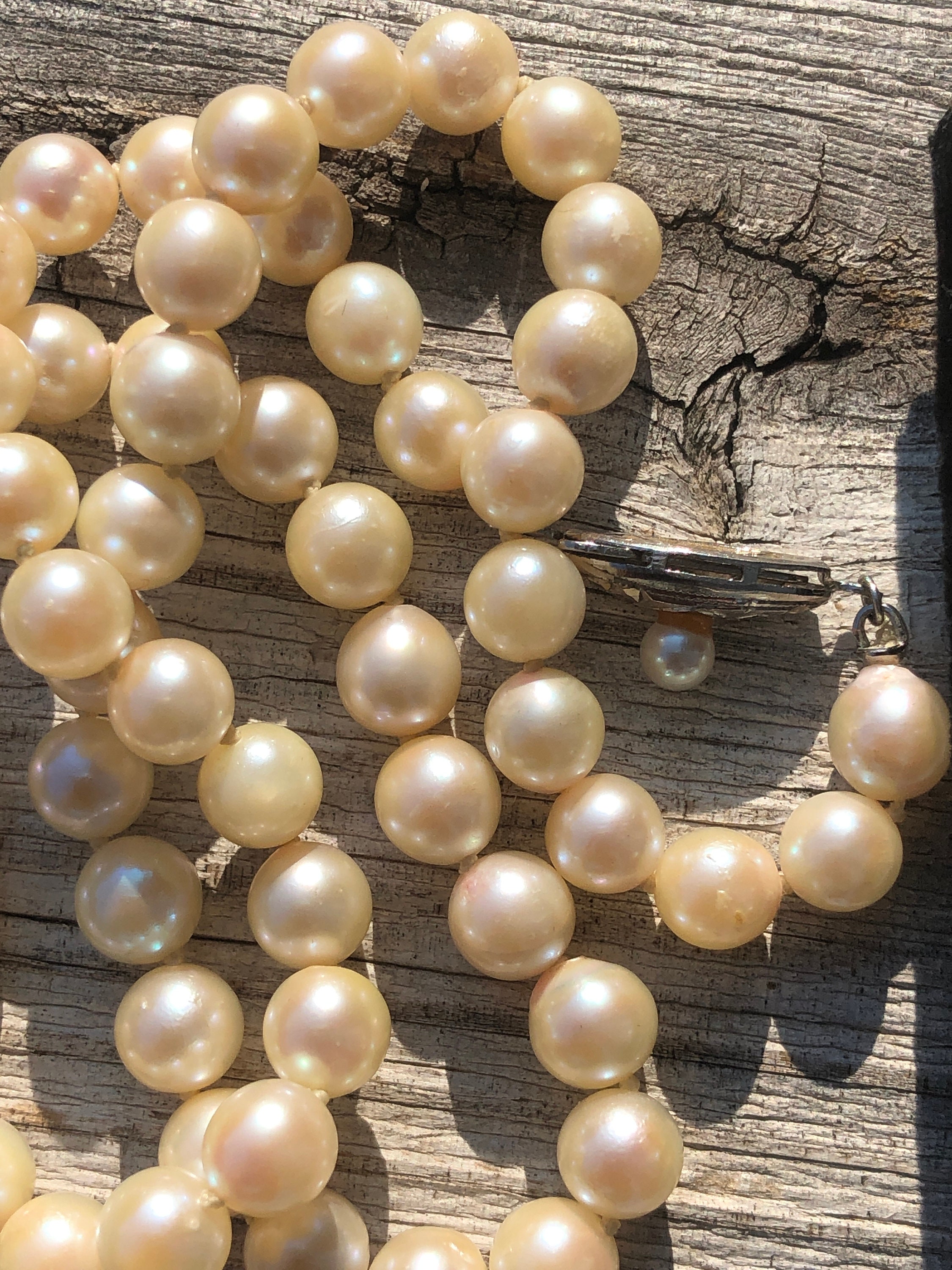 Vintage 1950s Pearl Necklace and Earrings Ensemble - Etsy