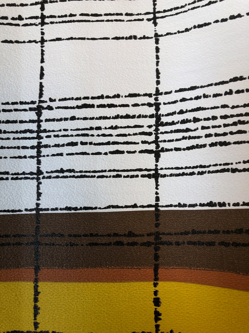1960s Abstract Wallpaper Roll 15 Ft Brown Yellow Cream Black - Etsy