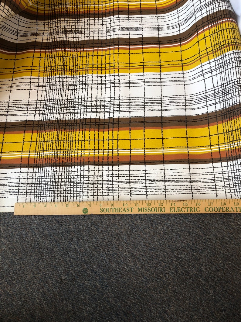 1960s Abstract Wallpaper Roll 15 Ft Brown Yellow Cream Black - Etsy