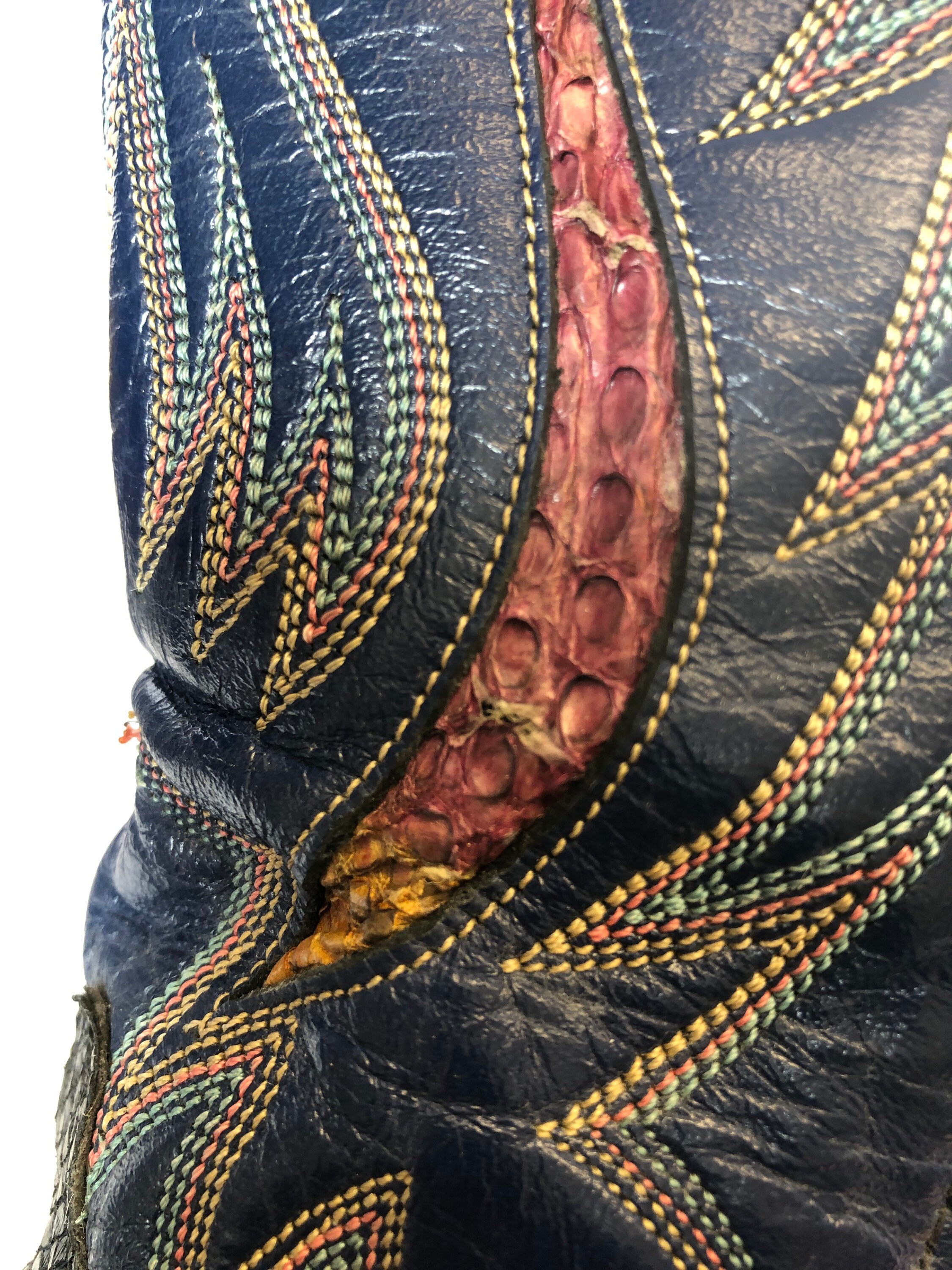 Vintage 1990s Dan Post Multicolored Snakeskin Boots Sz 6.5 M - Etsy