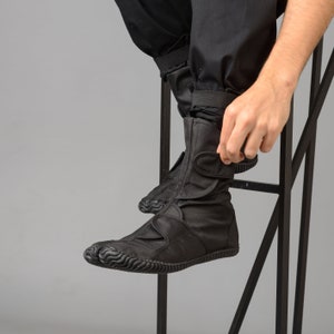 Обувь таби Черные ботинки таби Носки таби Обувь ниндзя ручной работы ...