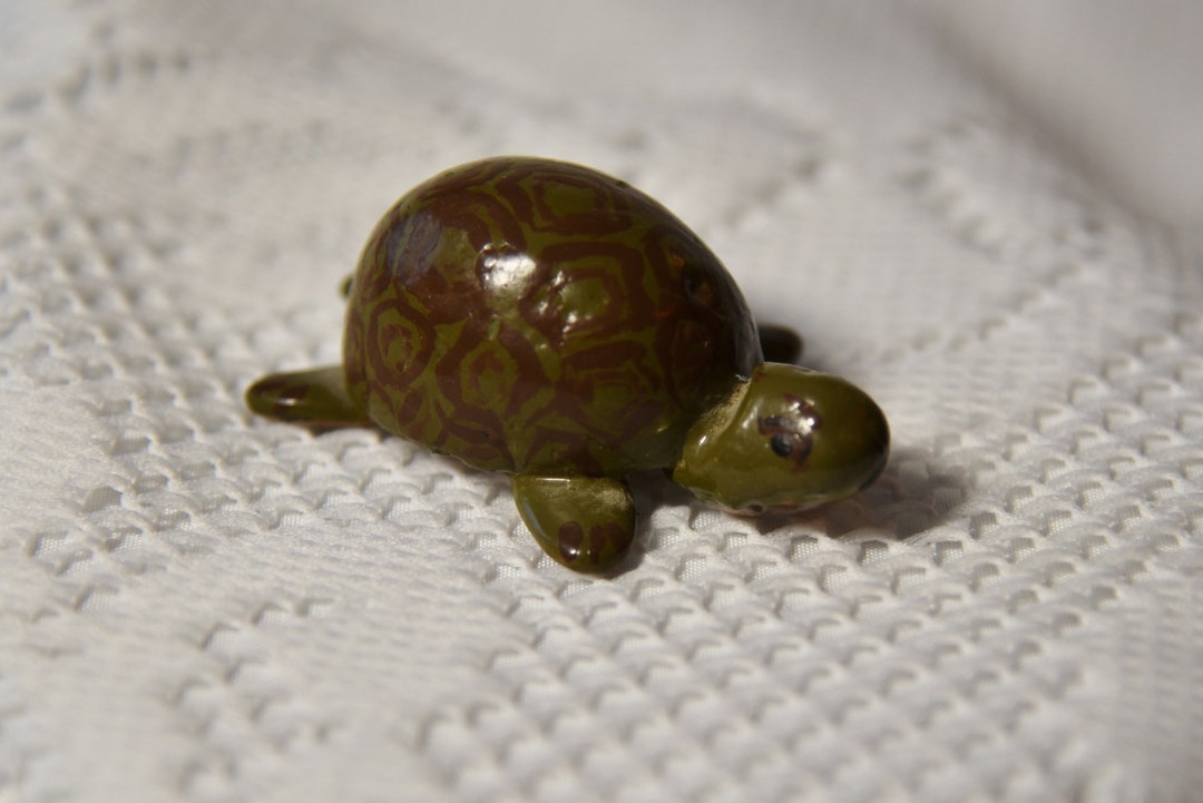 Tortoise Turtle Clay Stoneware Miniature 2-1/2" Long 1" Tall F5-010 - Etsy