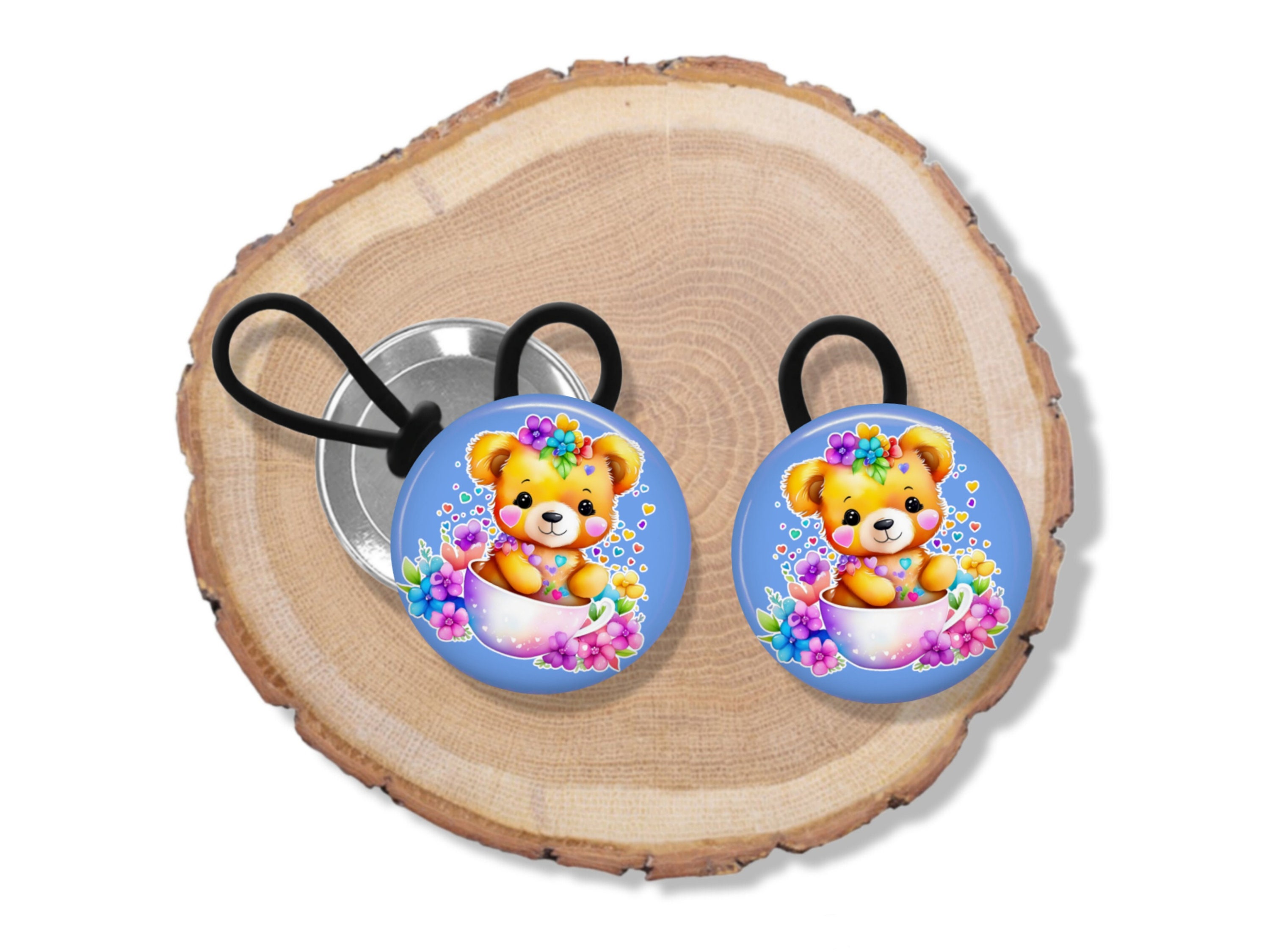 Teddy Bear Hair Ties, Blue Ponytail Holders, Toddler Hair Band, Girls ...