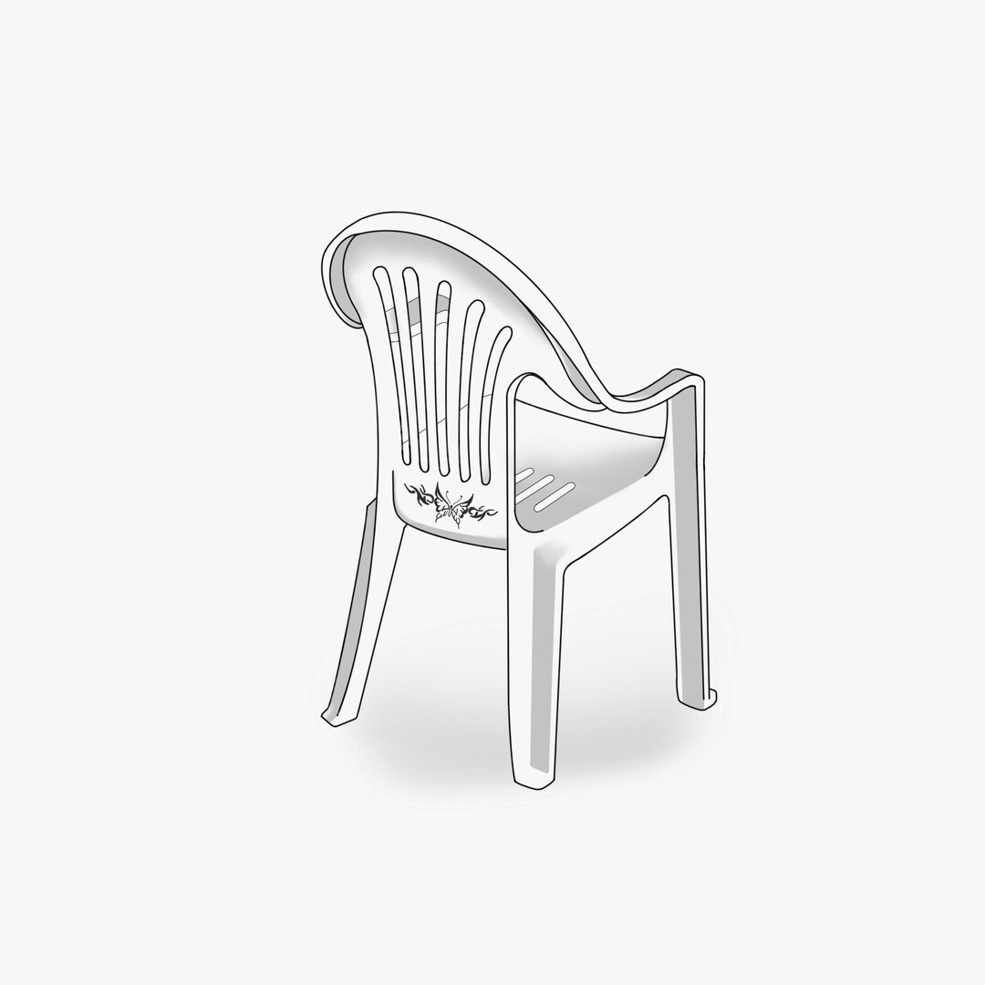 Tramp Stamp Tattoo Plastic Chair Funny Art Print Digital Download - Etsy