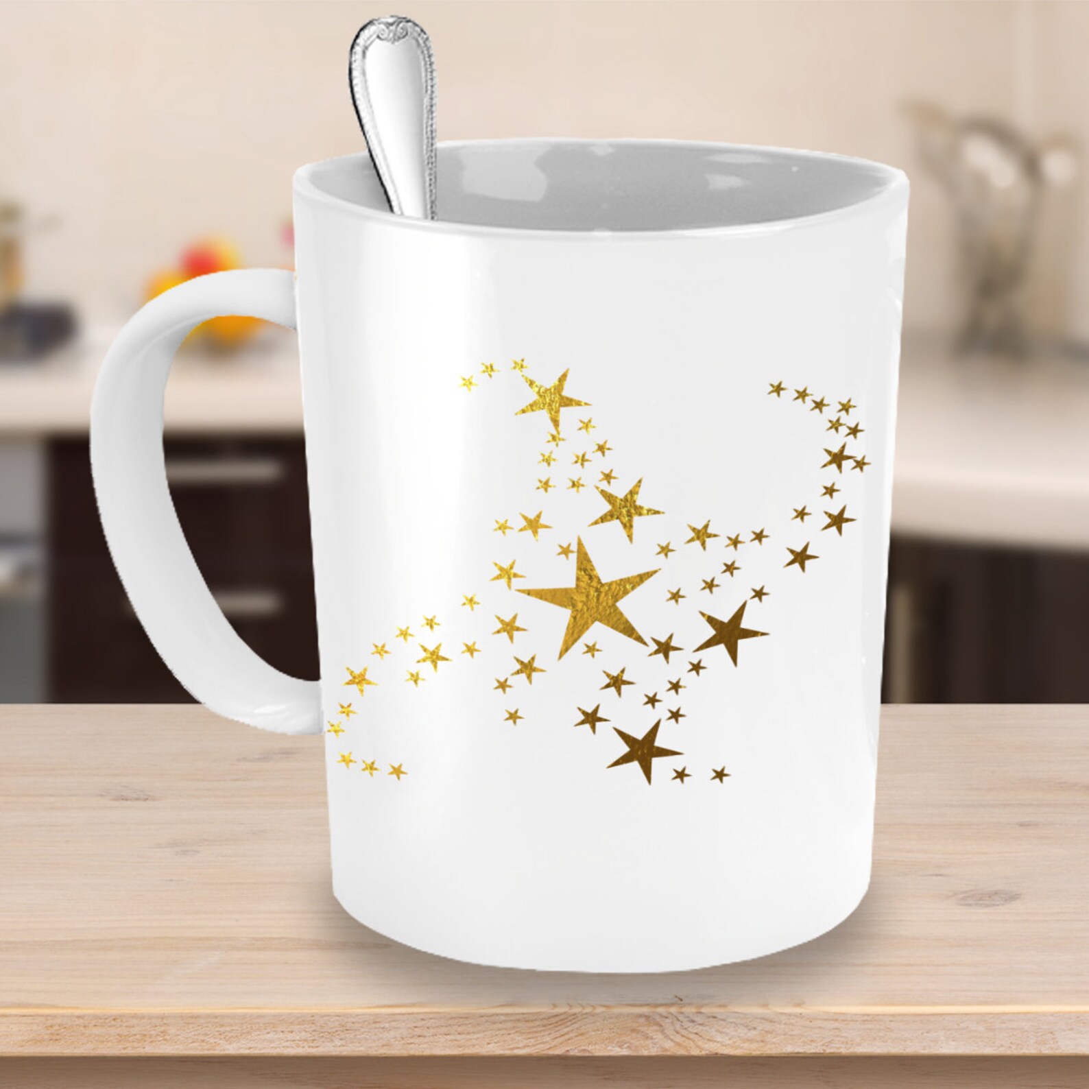 Gold Stars Mug-celestial-galaxy Mug-star Mug-christmas-christmas Coffee ...