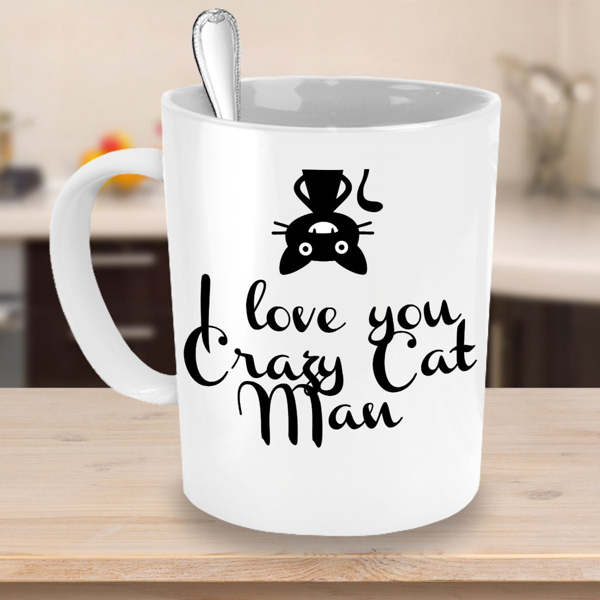 Love Crazy Cat Man Mug-cat Mug-crazy Cat Man-cat Dad Mug-cat - Etsy