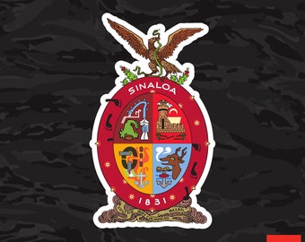 Sinaloa Coat of Arms Sticker - Etsy