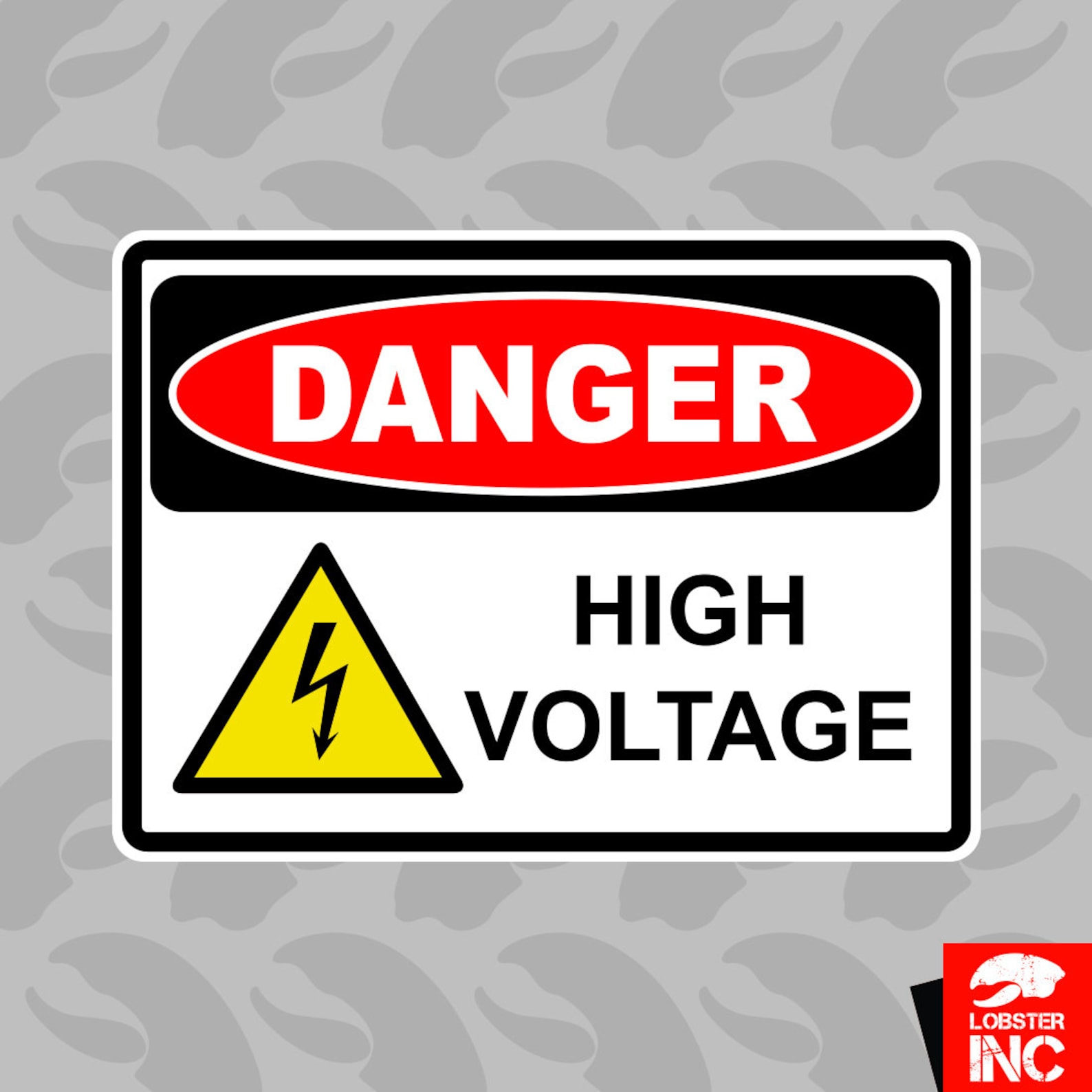 Danger High Voltage Sticker Self Adhesive Vinyl Door Window | Etsy