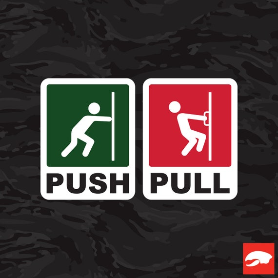 Push Pull Door Sticker Decal Self Adhesive Vinyl High - Etsy