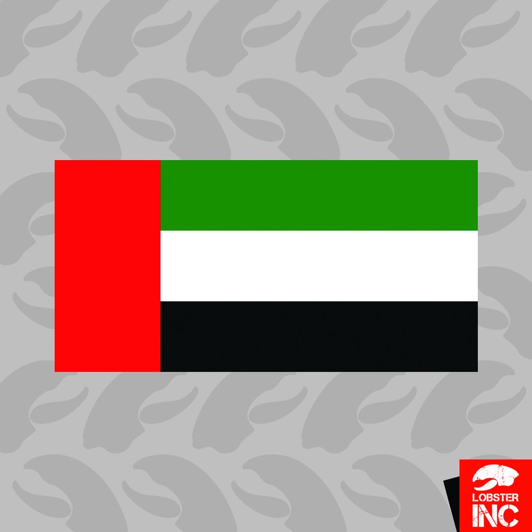 Emirati Flag Sticker Self Adhesive Vinyl United Arab Emirates - Etsy