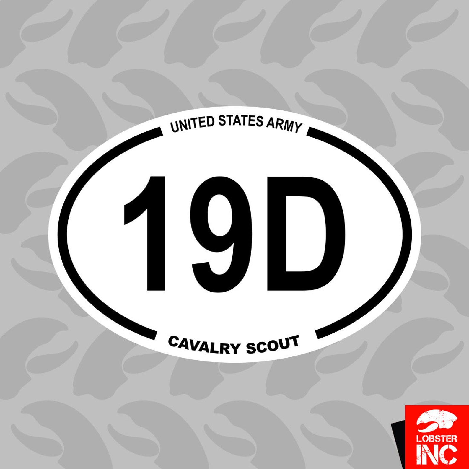 United States Army MOS 19D Cavalry Scout Oval Sticker Self - Etsy