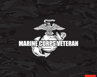 Usmc Veteran Decal - Etsy