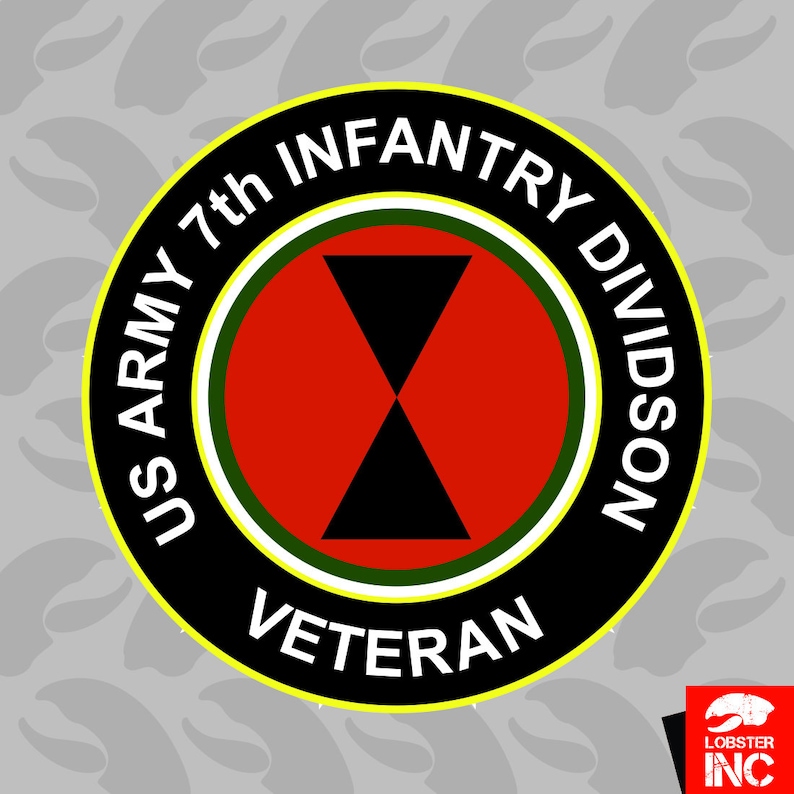 7th US Army Infantry Division Veteran Sticker Self Adhesive - Etsy