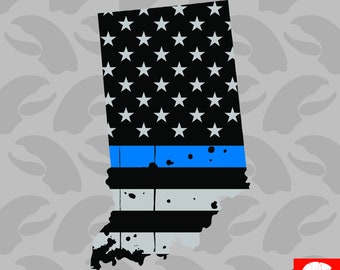 Thin Blue Line Flag Sticker - Etsy