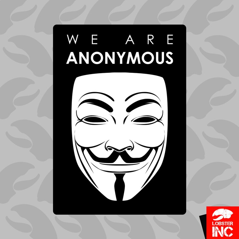 We Are Anonymous Sticker Self Adhesive Vinyl hacker group | Etsy