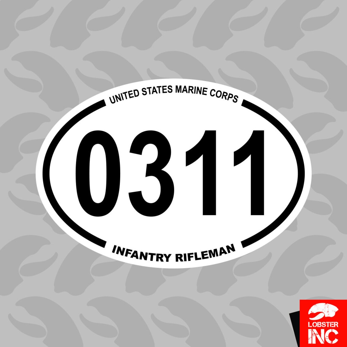 United States Marine Corps MOS 0311 Infantry Rifleman Oval | Etsy