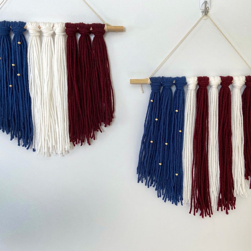 Red White and Blue Yarn - Etsy