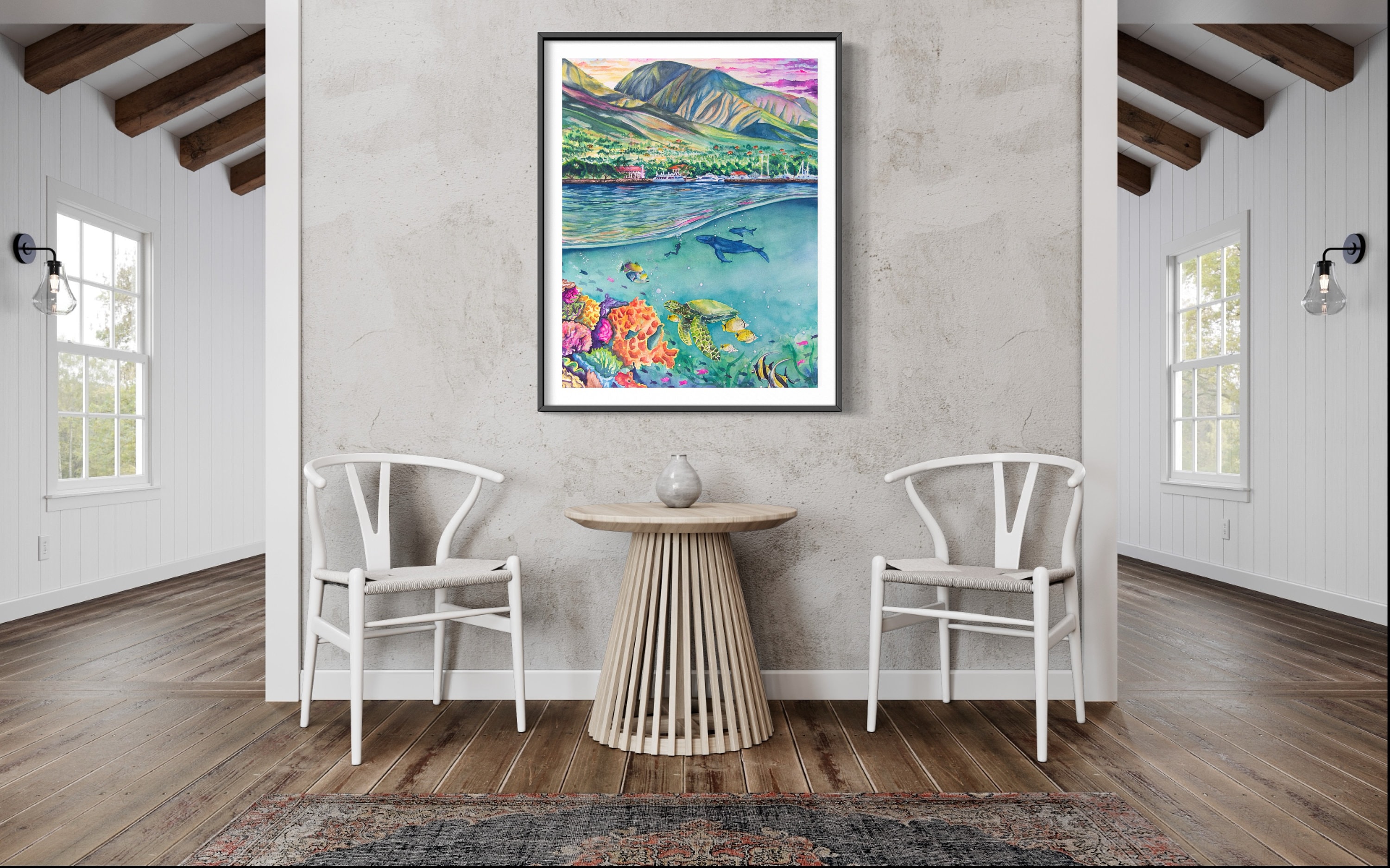 Lahaina Maui Painting | Lahaina Maui Artwork | Watercolor Painting ...