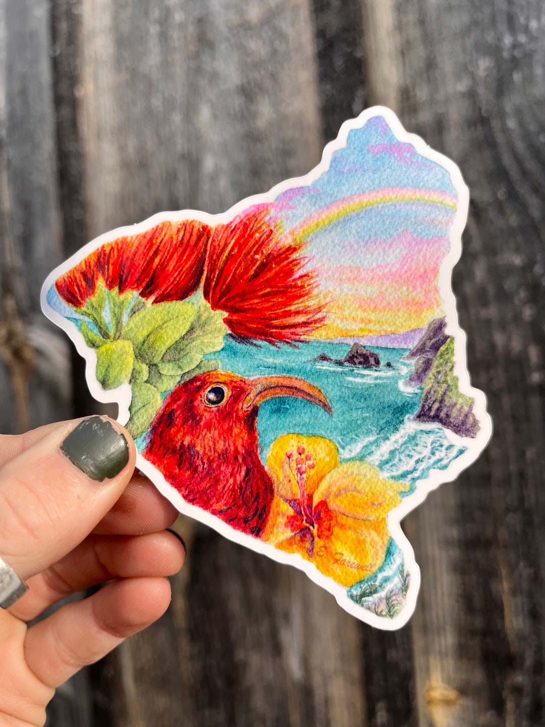 Big Island Sticker | Big Island Art | Vinyl Waterproof Sticker ...