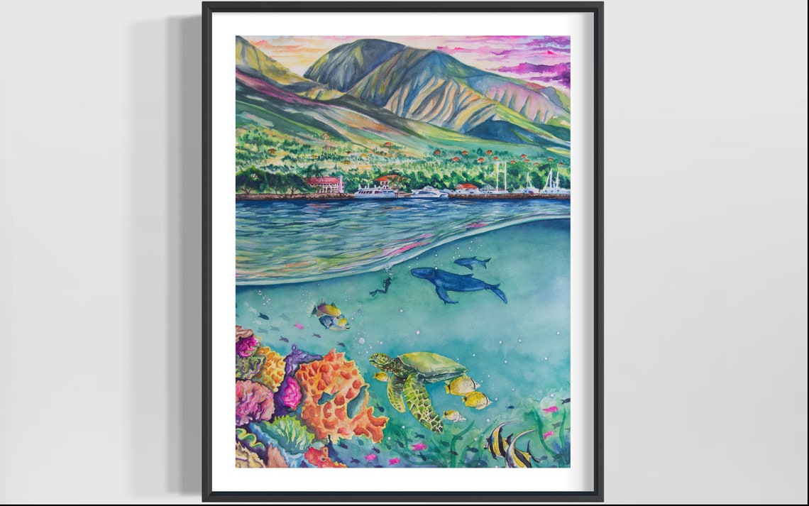 Lahaina Maui Painting | Lahaina Maui Artwork | Watercolor Painting ...
