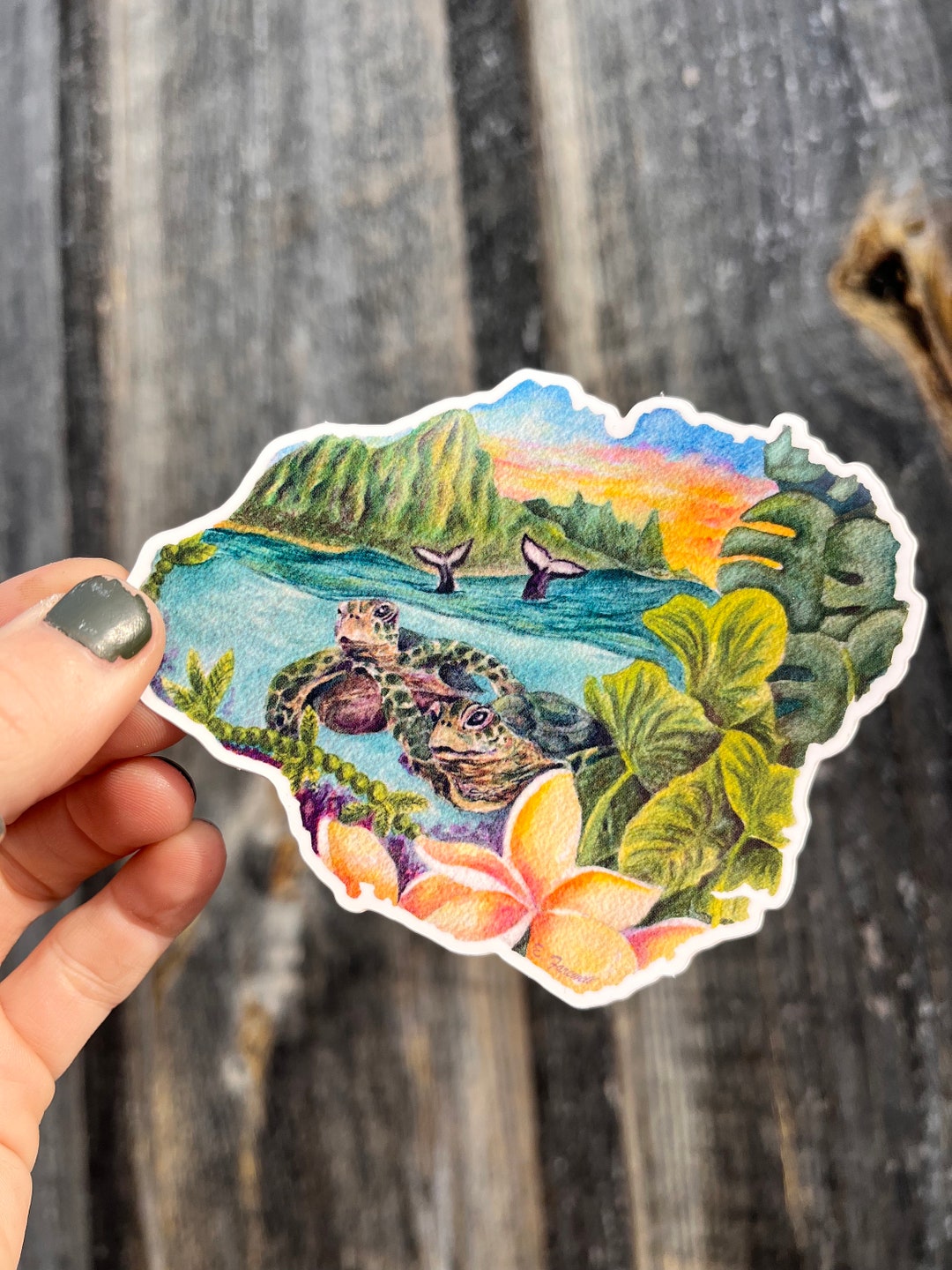 Kauai Sticker | Hawaii Sticker | Kauai Art | Vinyl Waterproof Sticker ...