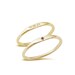 Solid Gold Personalized Mini Stackable Ring With Special Date, Trending ...