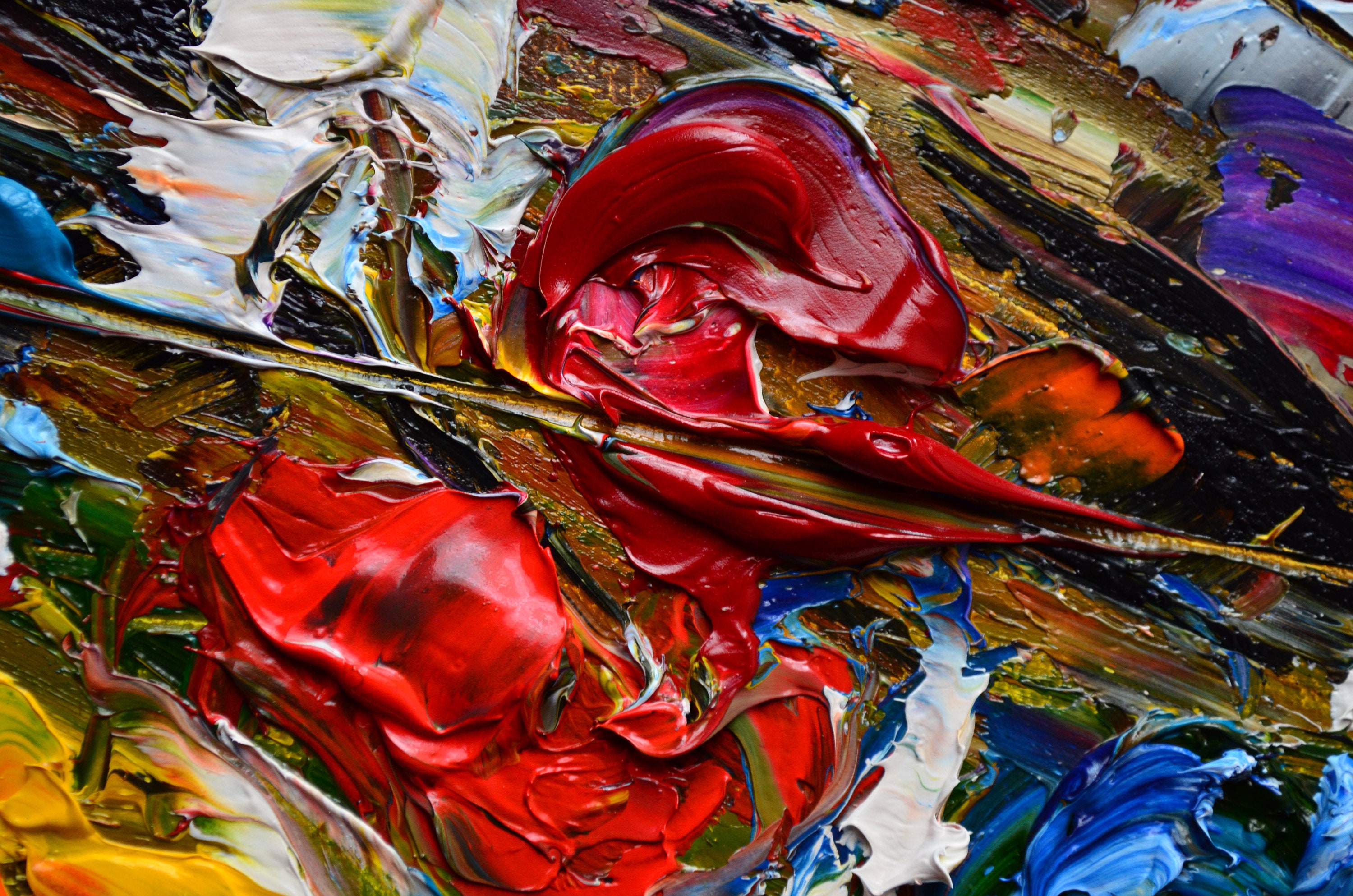 Heavy Texture Painting. Landscape Painting. Abstract Painting. Room ...