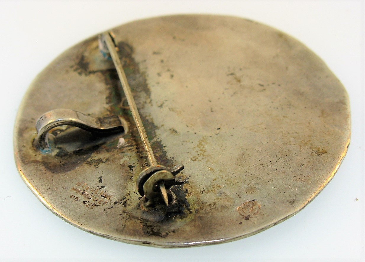 Vintage Mexican Sterling Silver Aztec Calendar Pendant Brooch Pin - Etsy